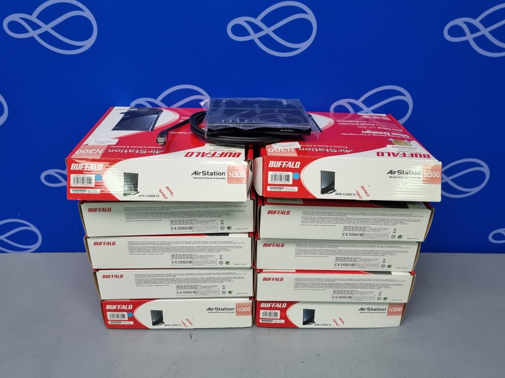 10 x Buffalo WHR-G300N V2 Air Station Wireless N-Router & Extender