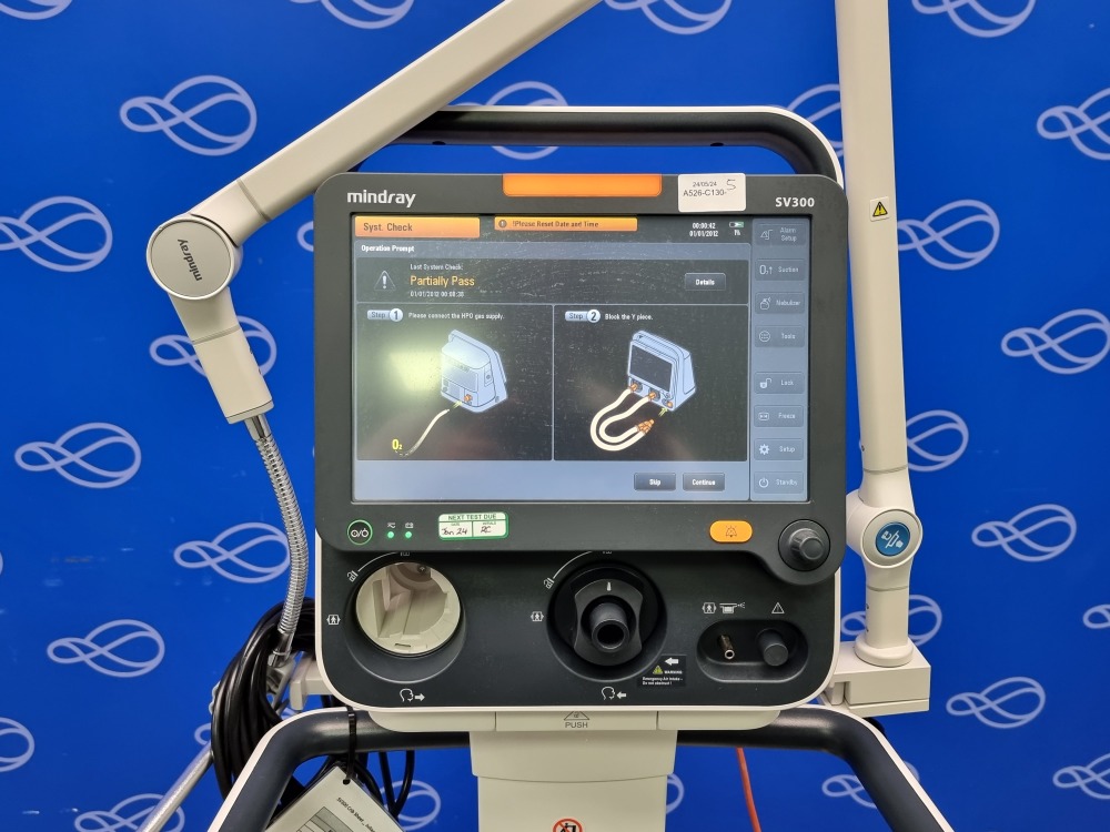 Mindray SV300 Ventilator on Rollstand