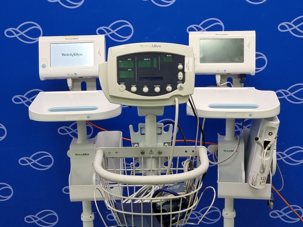 2 x Welch Allyn 74CX Patient Monitor and 1 x Welch Allyn 53N00 Vital ...