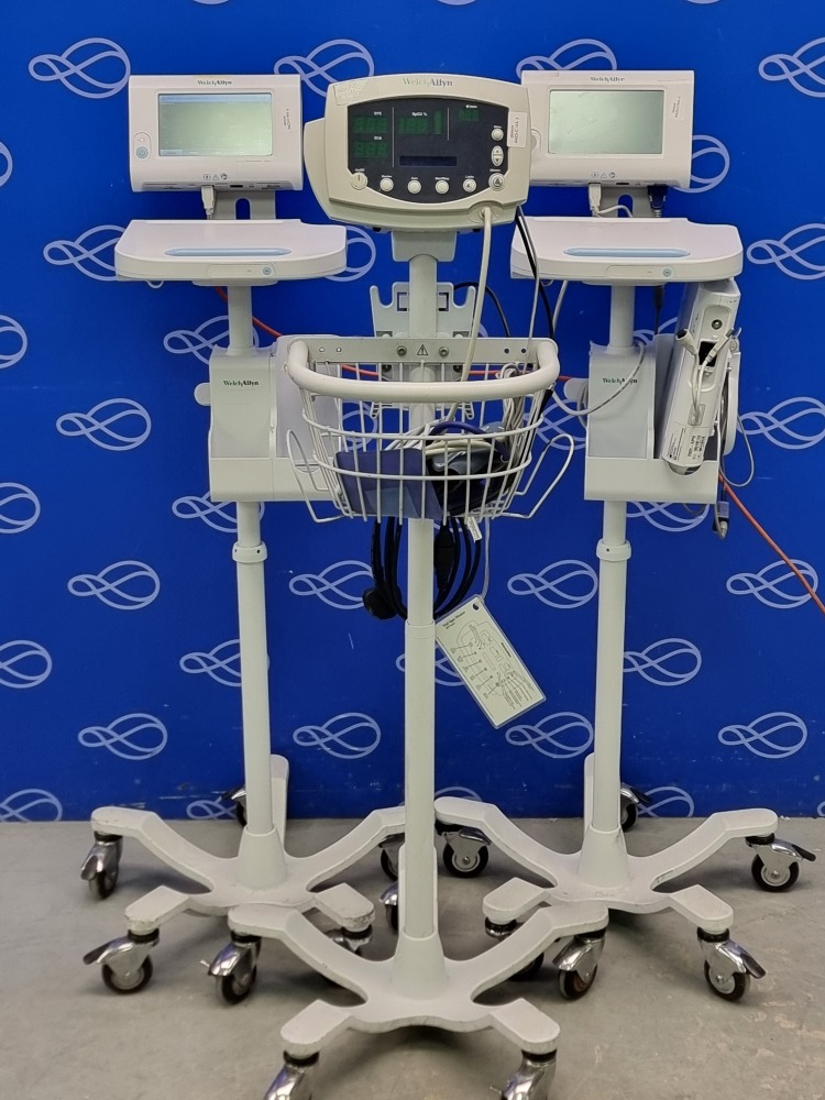 2 x Welch Allyn 74CX Patient Monitor and 1 x Welch Allyn 53N00 Vital ...