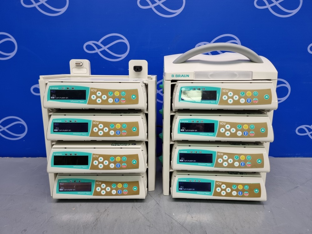 8 x Braun Infusomat Space Infusion Pump in Braun SpaceStation