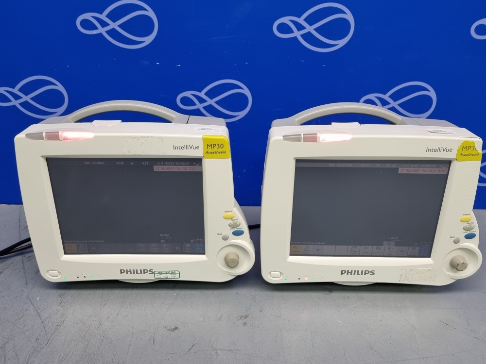 2 x Philips IntelliVue MP30 Anaesthesia Patient Monitor