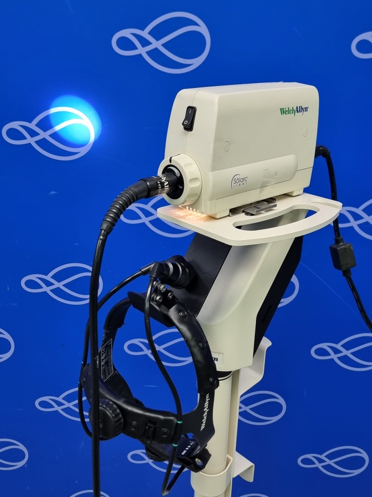 Welch Allyn Solarc Light Source and Headlamp on Rollstand