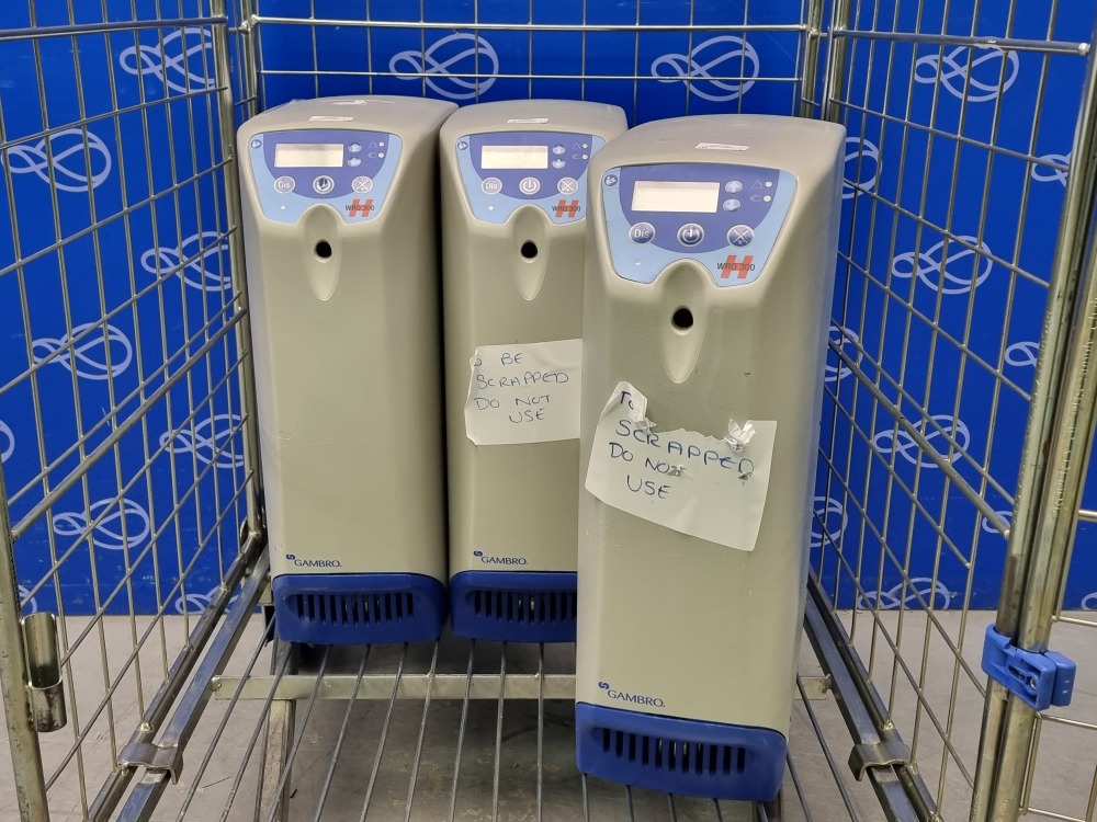 3 x Gambro WRO 300 Reverse Osmosis Machine