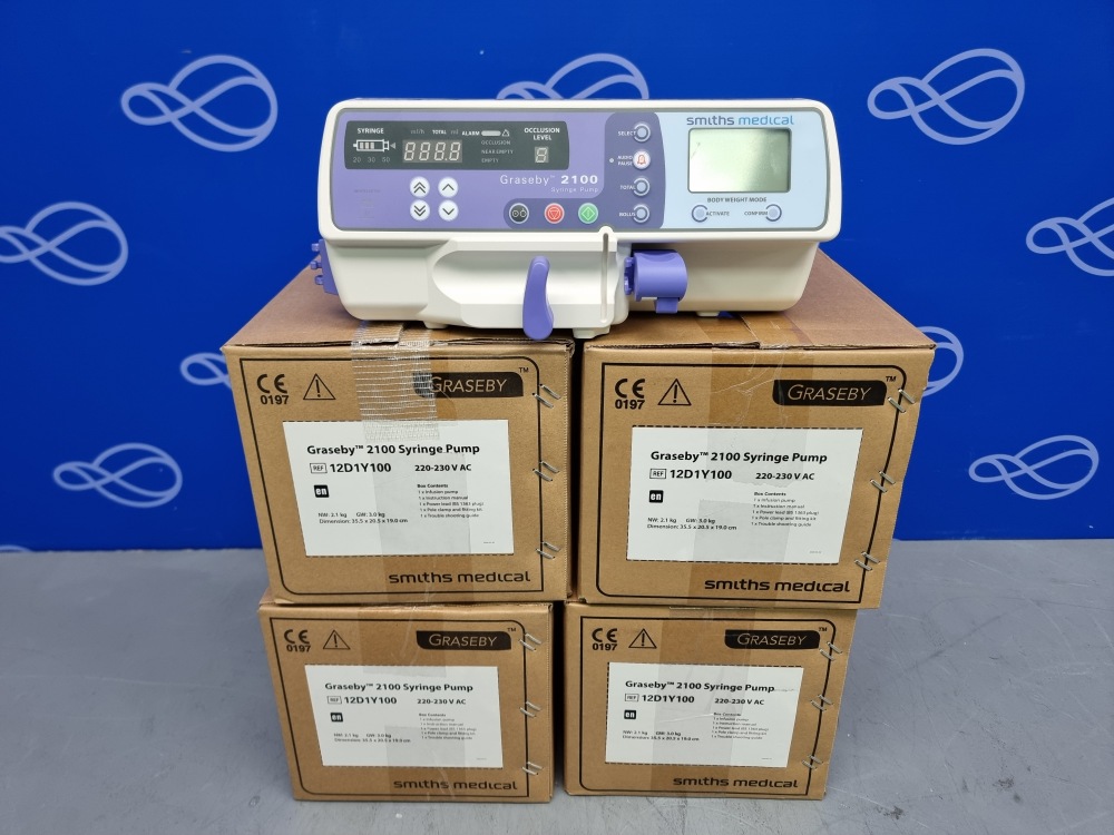 4 x Smiths Medical Graseby 2100 Syringe Pump
