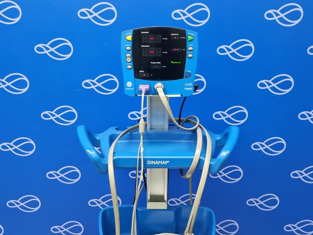 GE Carescape Dinamap V100 Patient Monitor on Rollstand