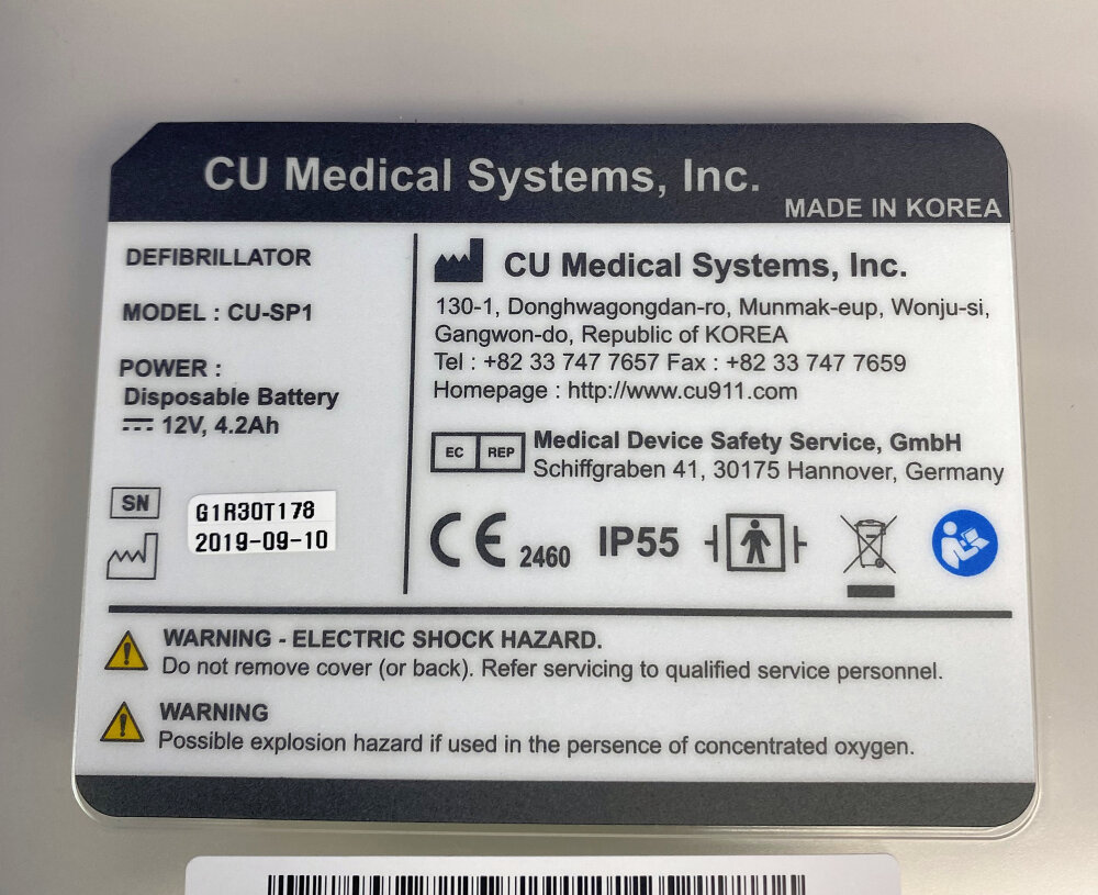 CU Medical Systems CU-SP1 iPAD Defibrillator