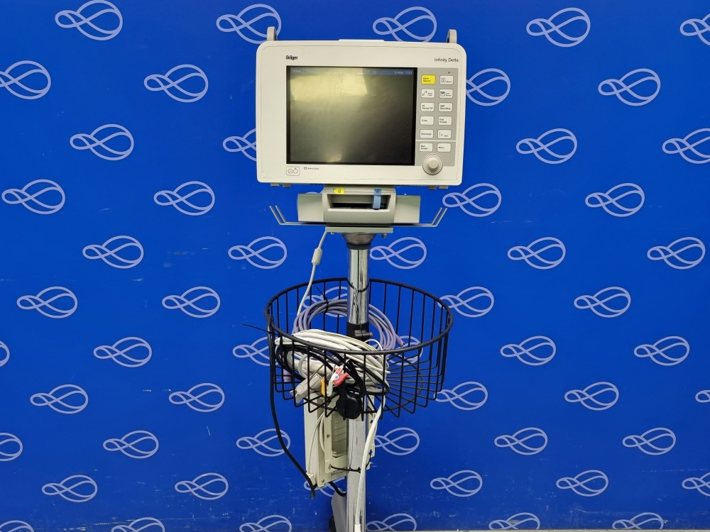 Draeger Infinity Delta Patient Monitor on Rollstand