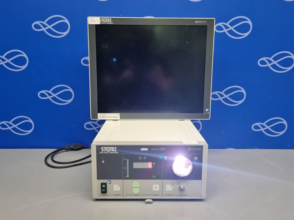 Storz Xenon 300 Lightsouce 20133120 and Storz 20090519 Touch Screen Monitor