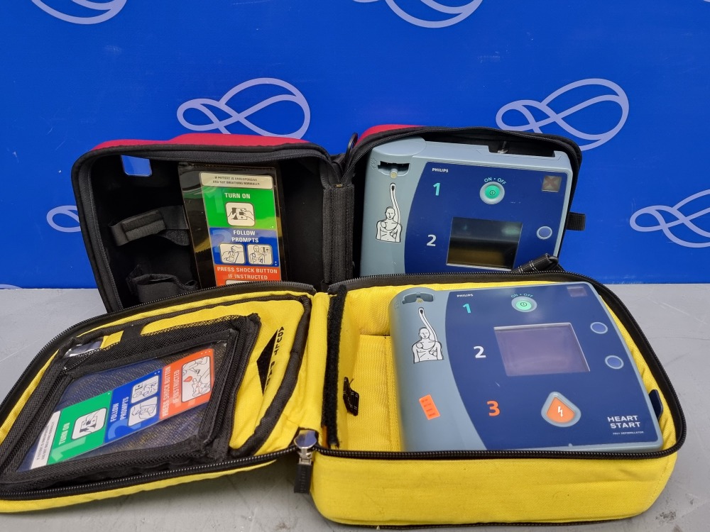 2 x Philips Heartstart FR2 Defibrillators