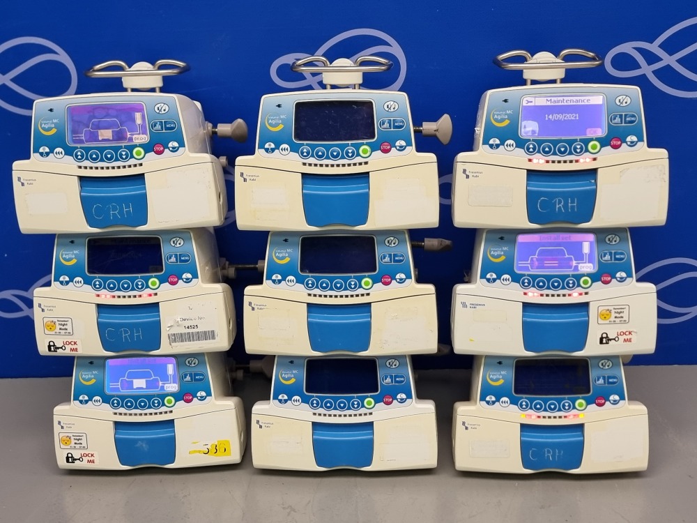 9 x Fresenius Kabi Volumat MC Agilia Infusion Pump