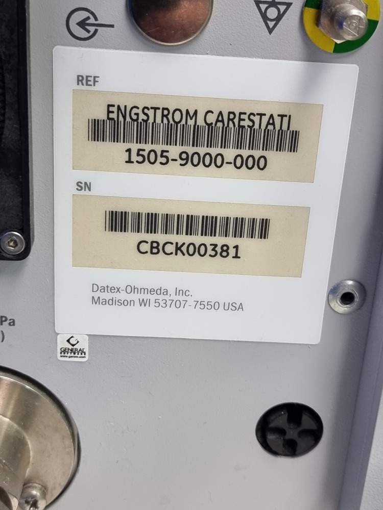 GE Datex Ohmeda Engstrom Carestation Ventilator