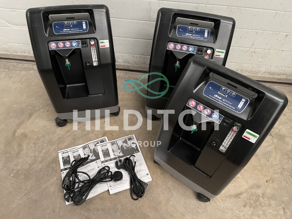 3 x Devilbiss Drive 1025 Series 10 Litre Oxygen Concentrators
