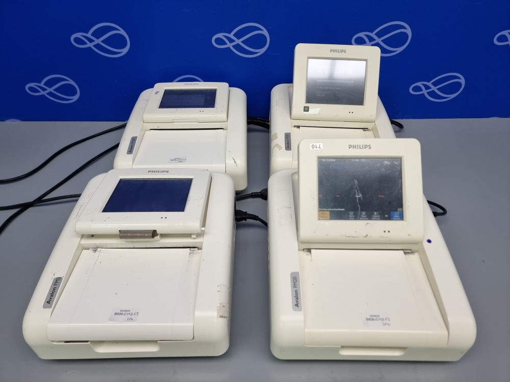 2 x Philips Avalon FM20 Fetal Monitor, 2 x Philips Avalon FM30 Fetal ...