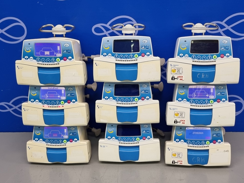 9 x Fresenius Kabi Volumat MC Agilia Infusion Pump