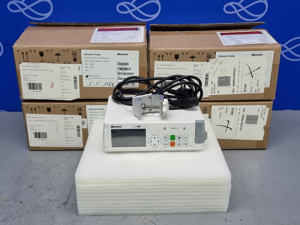 5 x Baxter EvoIQ LVP Infusion Pump - Boxed
