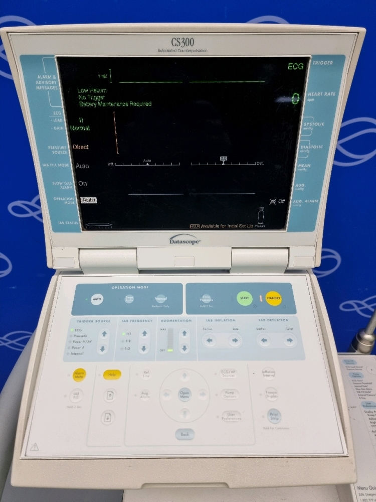 Maquet Datascope CS300 Automated Counterpulsation Balloon Pump on Trolley
