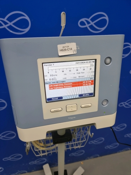 Philips Respironics Trilogy 202 Ventilator on Rollstand
