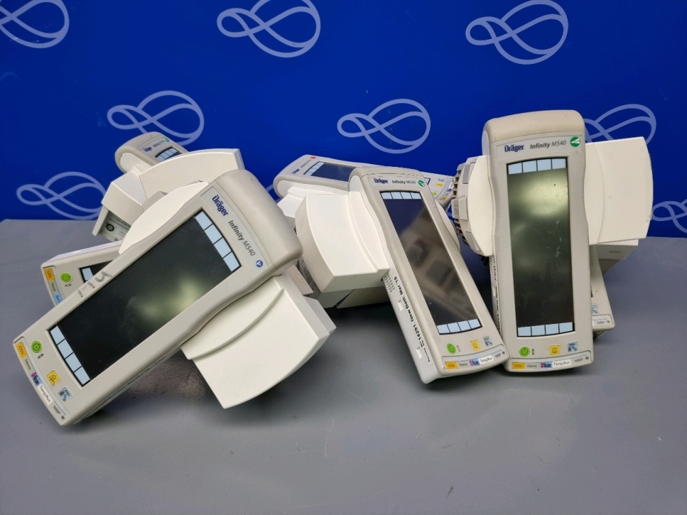 7 x Draeger Infinity M540 Patient Monitor with Docking Station