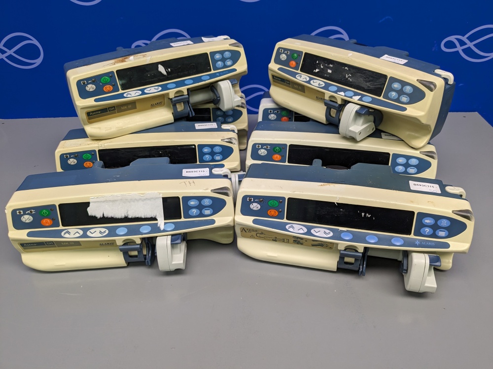 6 x Alaris Asena Mark III GH and 2 x Asena GH Syringe Pump