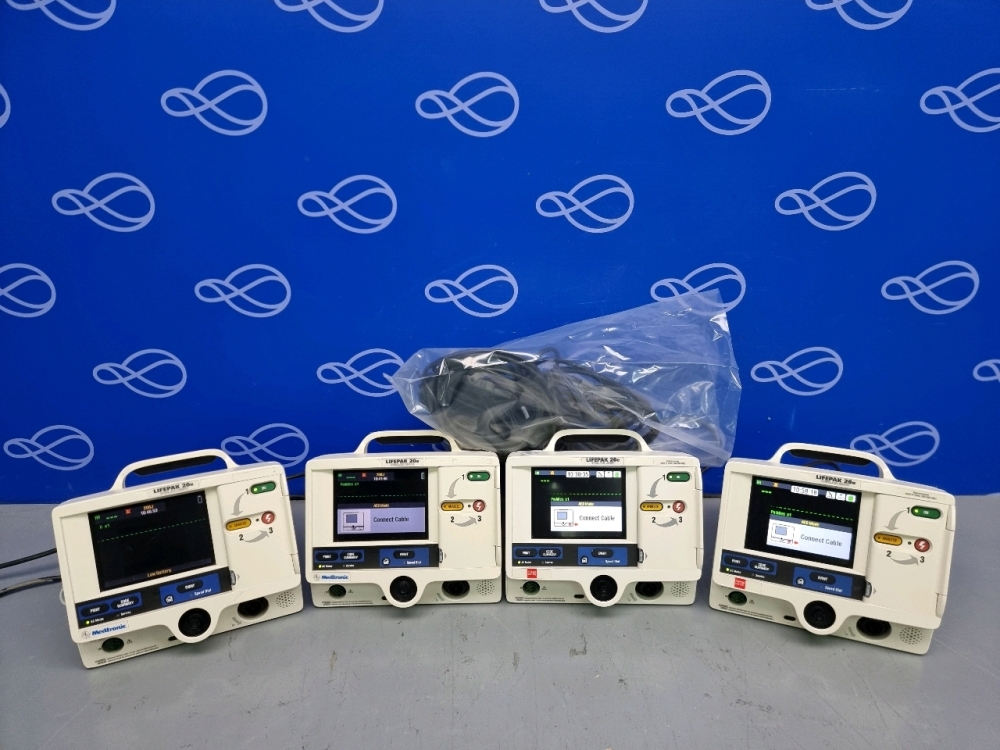 2 x Physio Control Lifepak 20e Defibrillator & 2 x Medtronic Lifepak ...