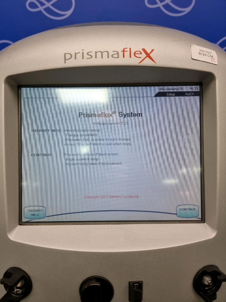 Gambro Prismaflex Dialysis Machine