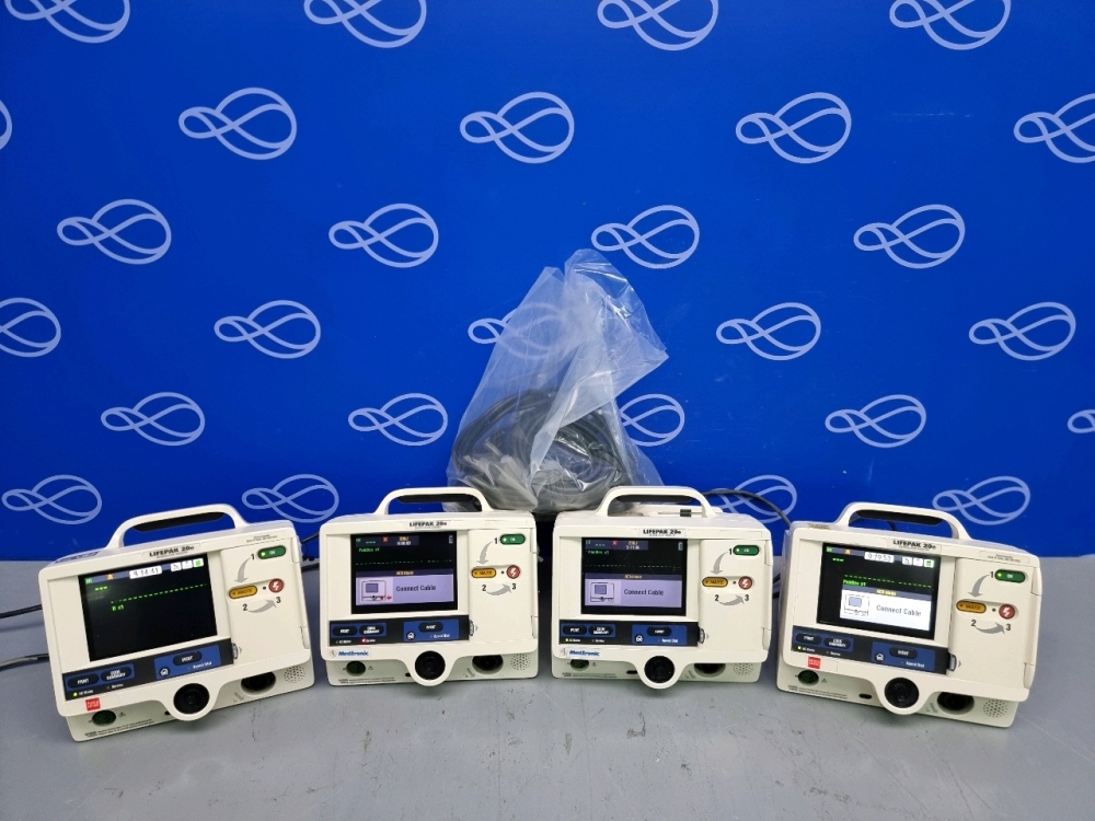 2 x Physio Control Lifepak 20e Defibrillator & 2 x Medtronic Lifepak ...