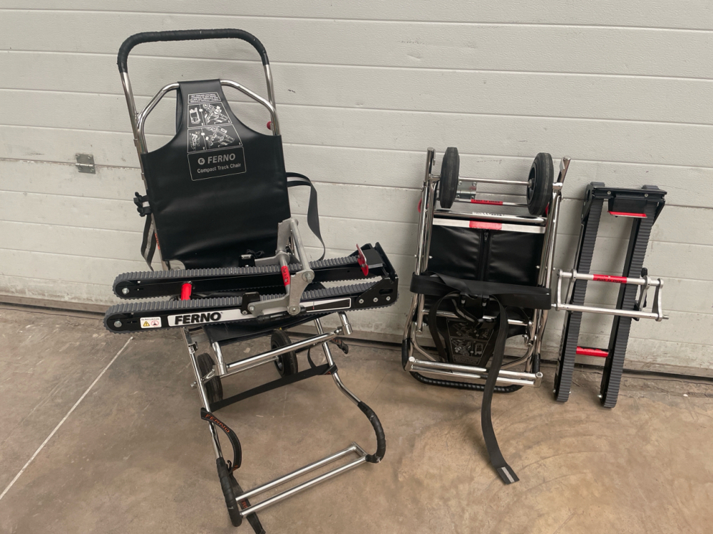 2 x Ferno Compact 2 Track Evacuation Chairs