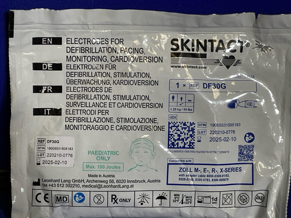 Approximately 75 x Skintact Paediatric Zoll Defibrillator Electrodes