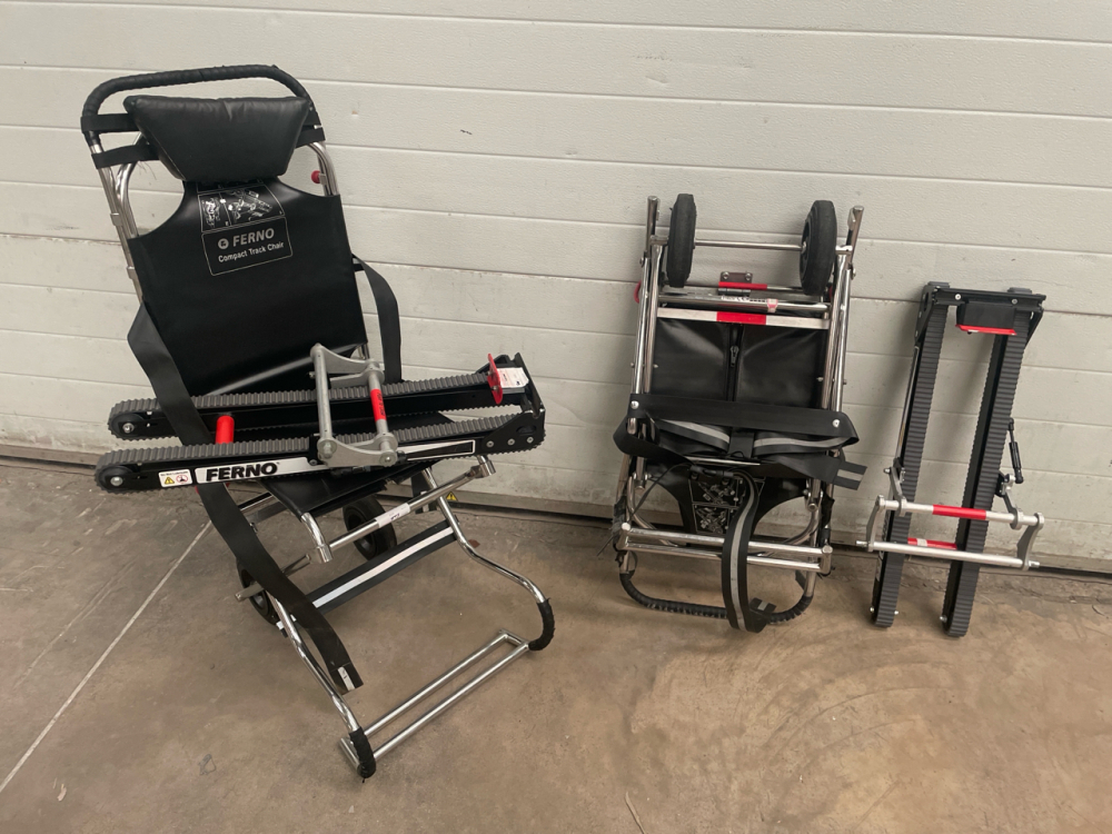 2 x Ferno Compact 2 Track Evacuation Chairs