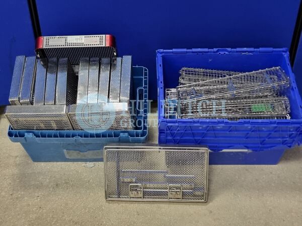 Quantity of Laprascopic Rigic Scope Storage Baskets and Instrument Trays