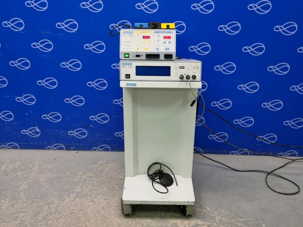 Erbe ICC 200 Diathermy with APC 300 Argon Plasma Coagulator on Trolley