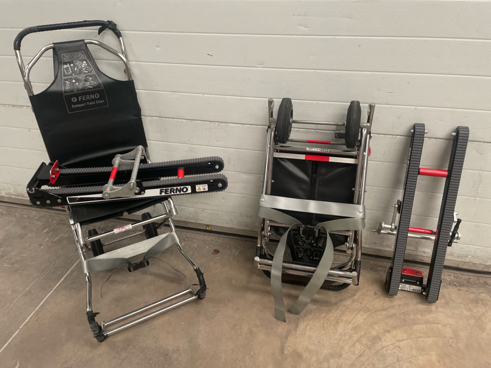 2 x Ferno Compact 2 Track Evacuation Chairs