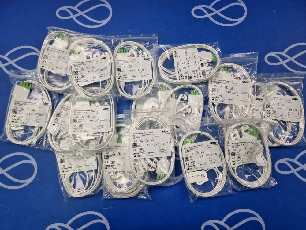 18 x Draeger Single-Patient Use 4-Lead ECG Cable