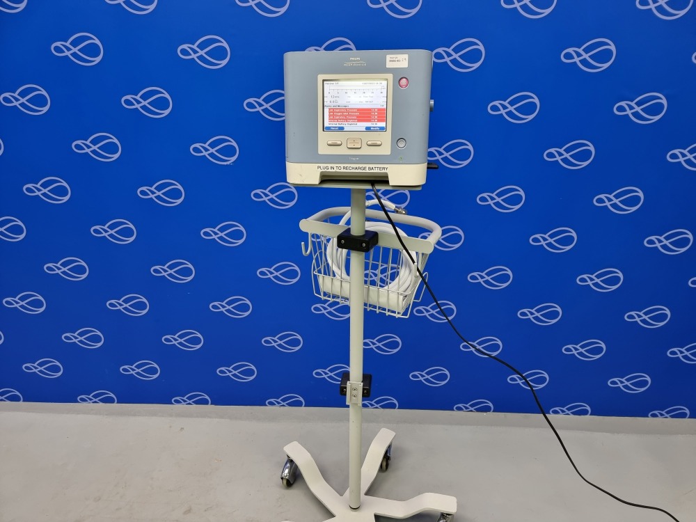 Philips Respironics Trilogy 202 Ventilator on Rollstand
