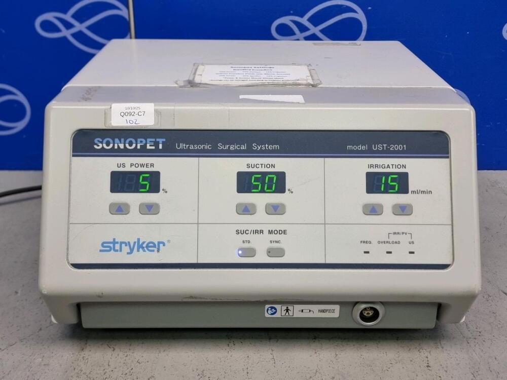 Stryker Sonopet UST-2001 Ultrasonic Surgical System
