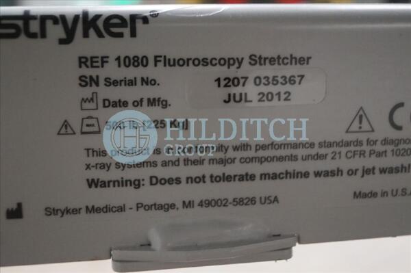 Stryker 1080 Fluoroscopy Patient Stretcher