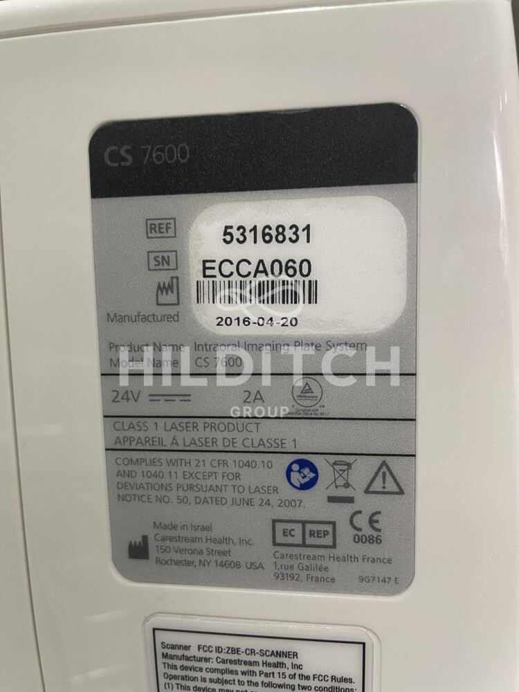 Carestream CS7600 Intraoral Imaging Plate System