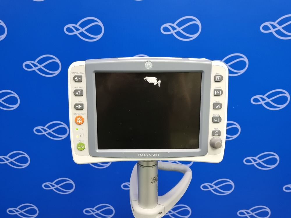 GE Dash 2500 Patient Monitor on Rollstand