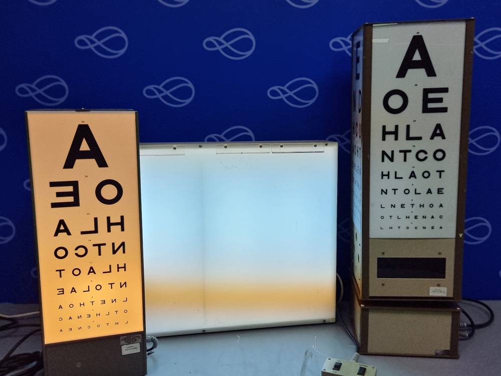 One Revolving Snellen Chart, Two Static Single Sided Snellen Charts and ...