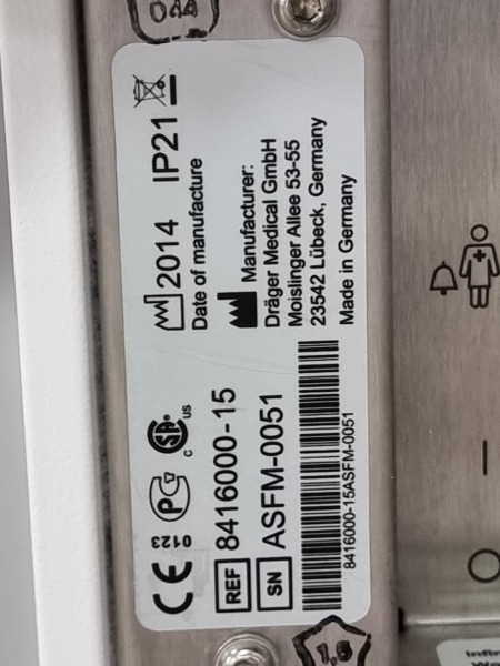 Draeger Evita Infinity V500 Ventilator with Draeger Infinity C500 ...