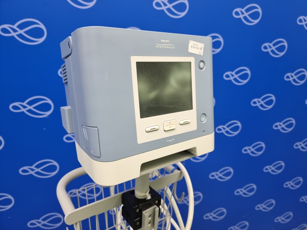 Philips Respironics Trilogy 202 Ventilator on Rollstand