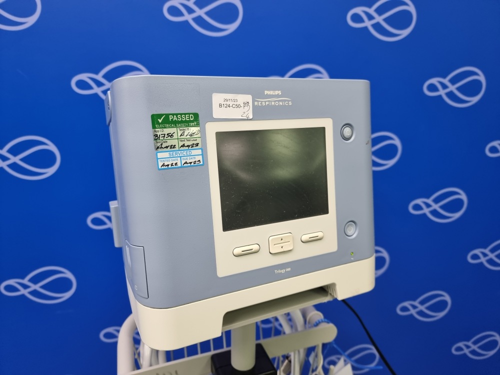 Philips Respironics Trilogy 202 Ventilator on Rollstand