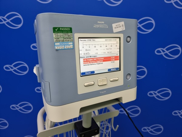 Philips Respironics Trilogy 202 Ventilator on Rollstand