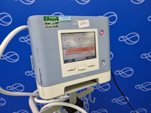 Philips Respironics Trilogy 202 Ventilator on Rollstand