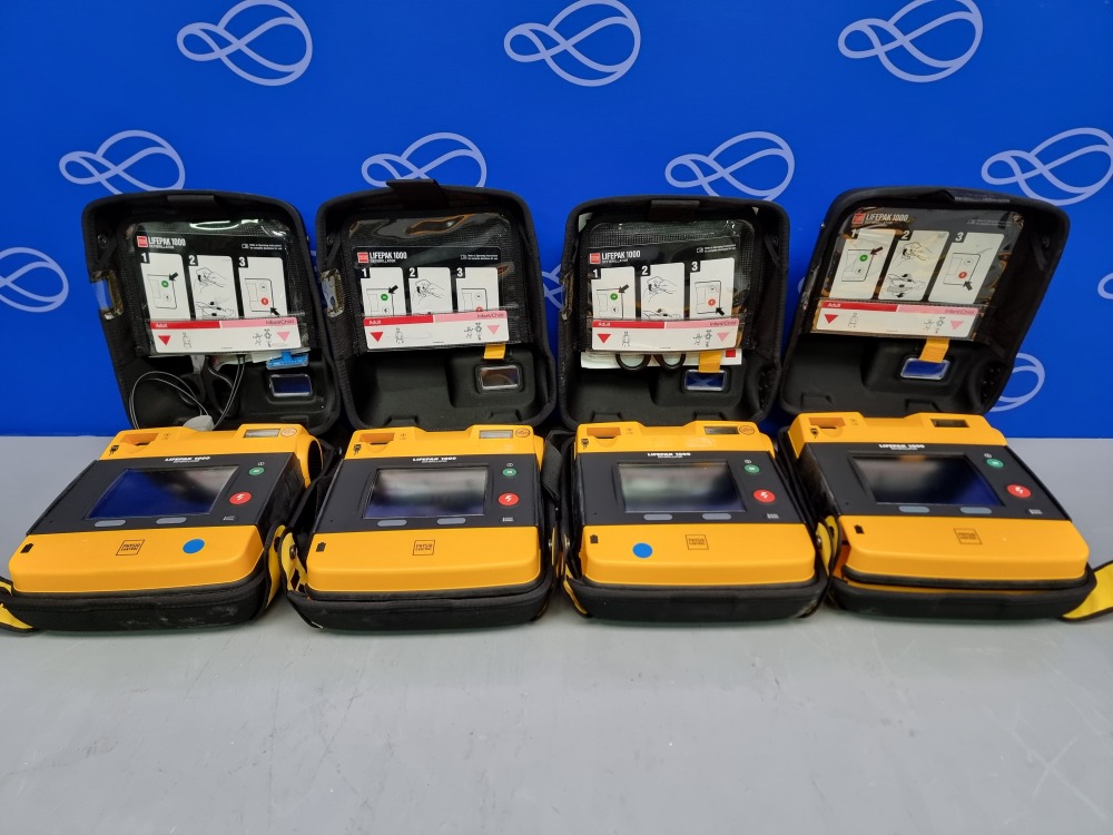 4 x Physio Control Lifepak 1000 Defibrillator