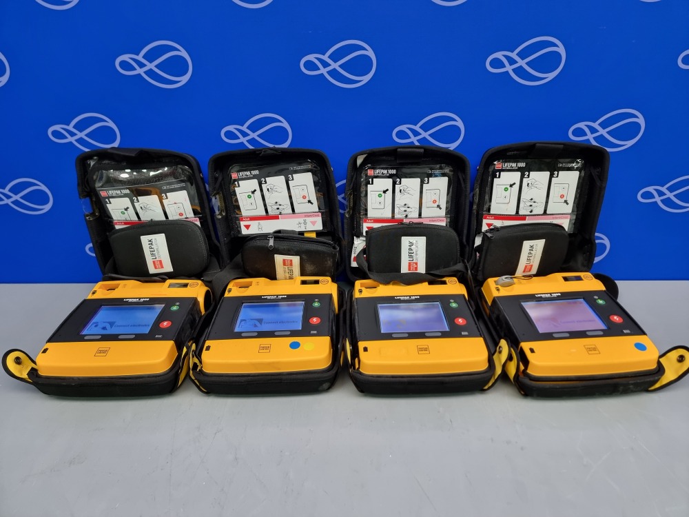4 x Physio Control Lifepak 1000 Defibrillator