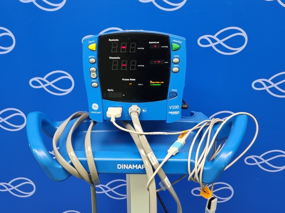 GE Dinamap V100 Vital Signs Monitor on Rollstand