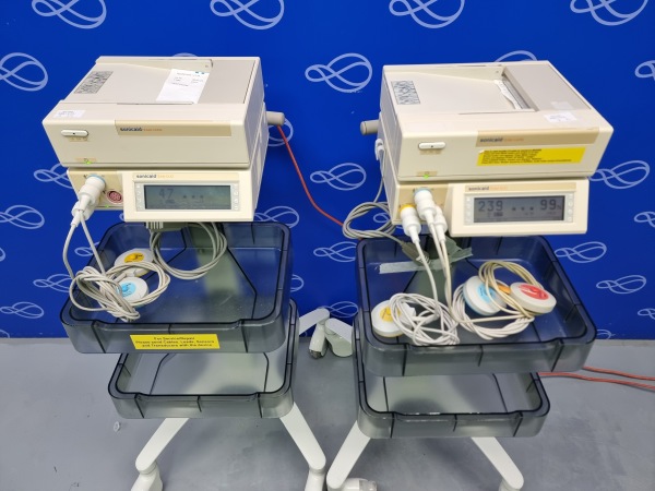 2 x Sonicaid Team Duo Fetal Monitor and 2 x Sonicaid Team Care Printer ...