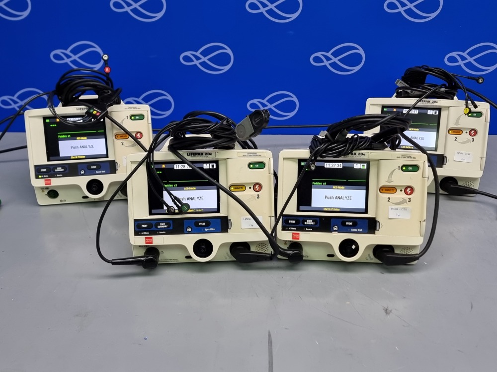 4 x Physio Control Lifepak 20e Defibrillator
